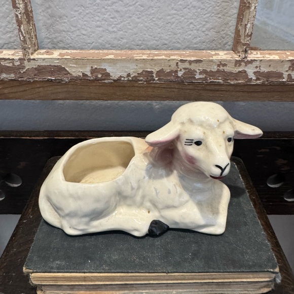 Accents | Vintage Ceramic Lamb Planter | Poshmark